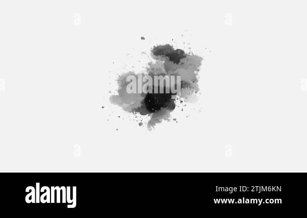 Ink splatters transition animation. Ink brush stroke transition. Ink ...