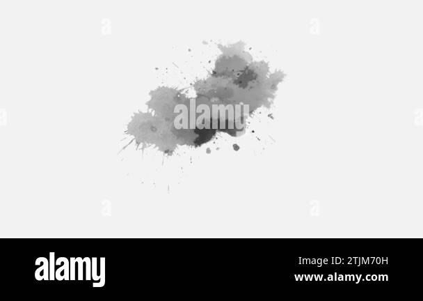 Ink splatters transition animation. Ink brush stroke transition. Ink ...