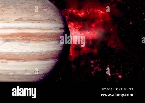 Jupiter's Planet Atmosphere isolated on black background, Solar ...