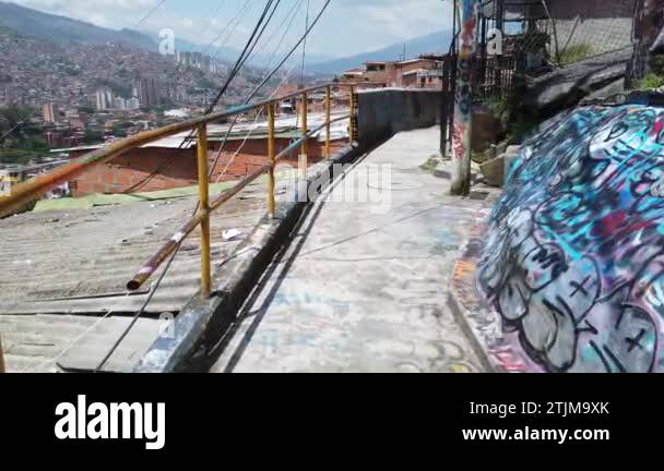 Medellin, Colombia 2022 Comuna 13 slums , once one of the most ...
