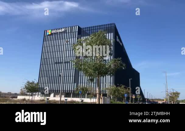 Israel Herzliya November 2022. Microsoft building. Modern hub made of ...