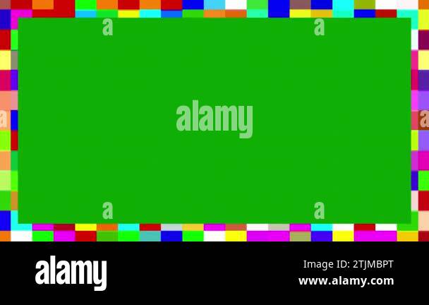 Colorful grids frame motion graphics with green screen background Stock ...