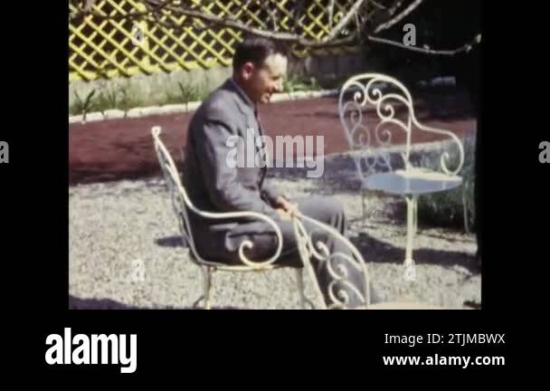 Paris, France may 1969: Little girls on the rocking chair scene in 60s ...