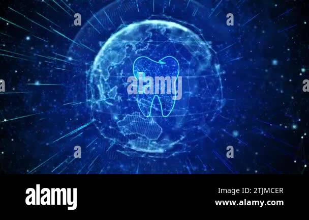 Teeth Digital Global Technology World Network connections Loop ...