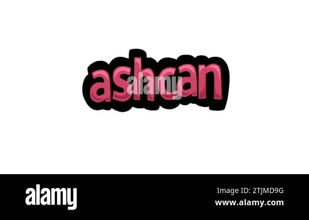 White screen animation video written ASHCAN Stock Video Footage - Alamy