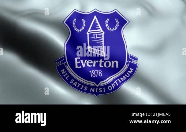 Everton Flag video waving in wind. Everton Flag Wave Loop waving in ...