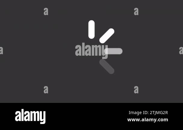 Animated loading white line ui icon. Progress spinner. Seamless loop HD ...