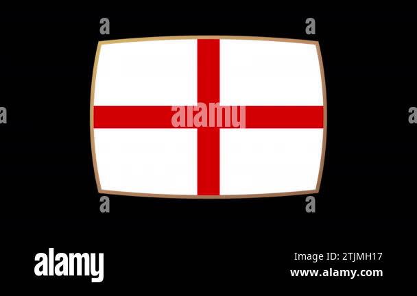 england flag presentation animation set. Flags of the country ...