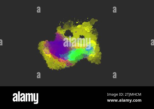 ink splatter compositing effect. Splash color ink transition. Ink brush ...