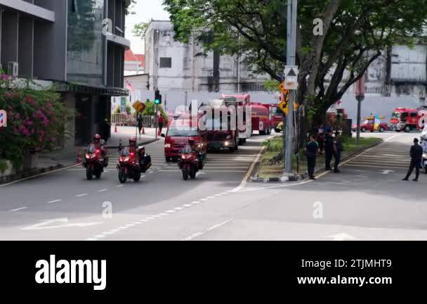 Georgetown, Penang, Malaysia - Aug 29 2022: Different vehicle of Fire ...