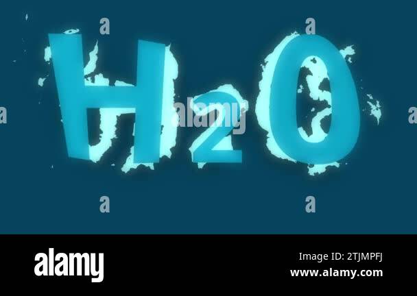 H20 symbol for water animation blue background 4k concept Stock Video ...