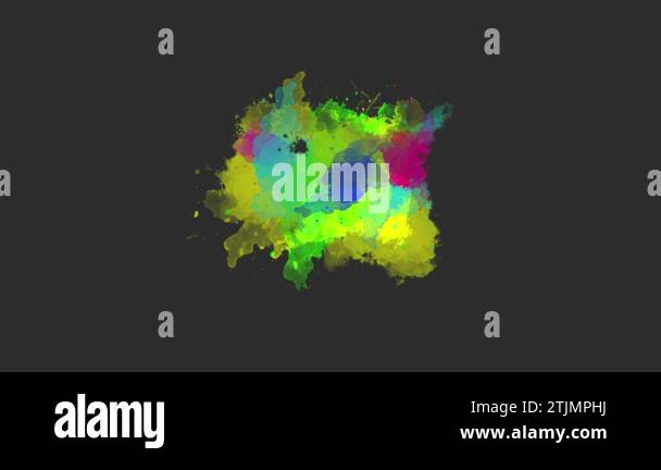 ink splatter compositing effect. Splash color ink transition. Ink brush ...