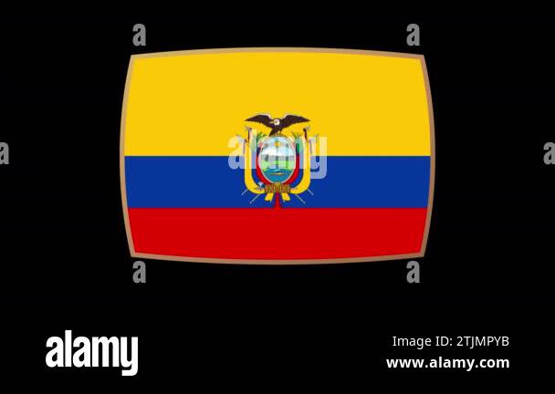 ecuador flag presentation animation set. Flags of the country ...
