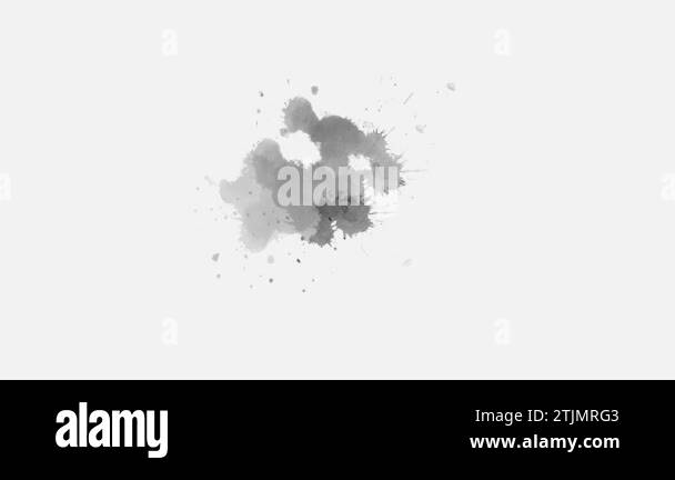 ink transition splatter blot spreading effect animation. Ink brush ...