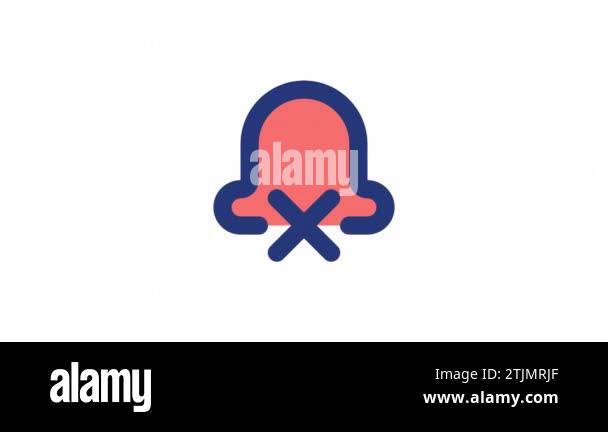 Animated mute sound color ui icon. Turn off notifications. Silent mode ...