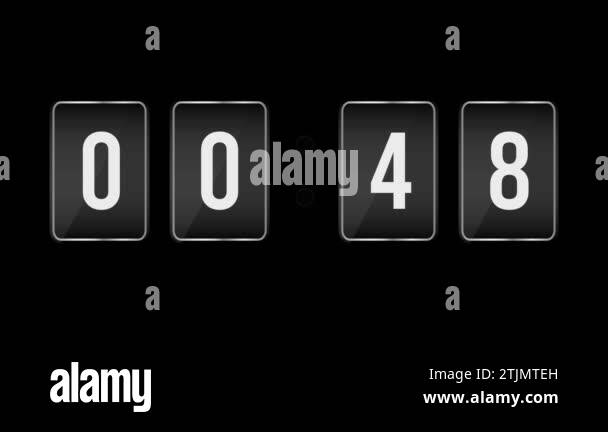 1 minute timer countdown animation 60 second to 0 second. Modern flat ...