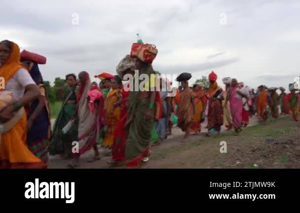 PANDHARPUR, MAHARASHTRA, INDIA, 8 JULY 2022 : Wari Palkhi Sohla, Wari ...
