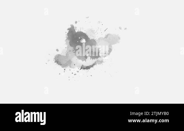 Ink splatters transition animation. Ink brush stroke transition. Ink ...
