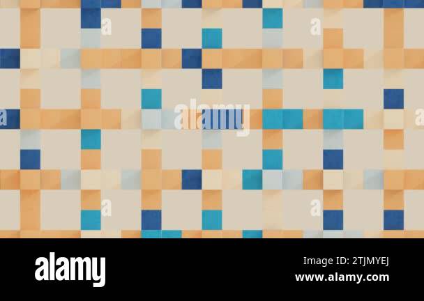 Abstract visualization of colored cubes grid wave motion background ...