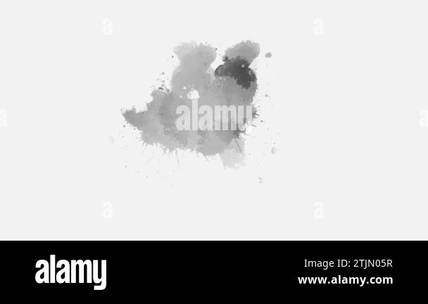 Ink splatters transition animation. Ink brush stroke transition. Ink ...