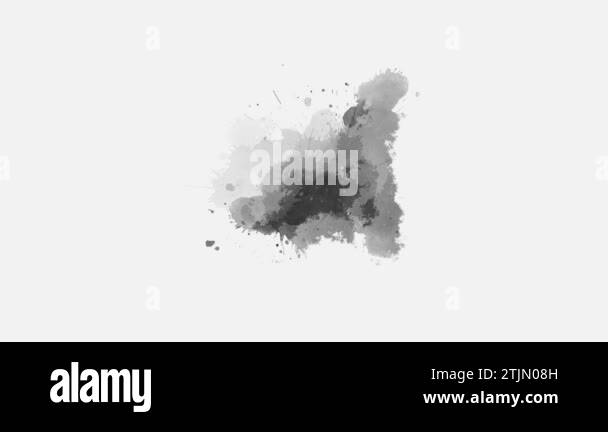 Ink splatters transition animation. Ink brush stroke transition. Ink ...