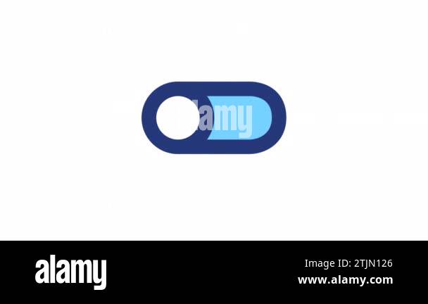 Animated toggle button color ui icon. Changing preferences. Switching mechanism. Seamless loop ...