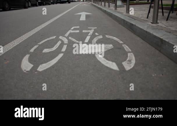 Special lanes for cyclists, bike lanes allocated by the city governance ...