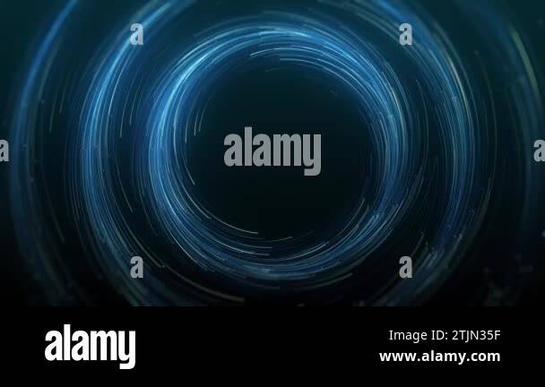 Concentric Circles Of Spinning Particles/ 4k animation of abstract ...