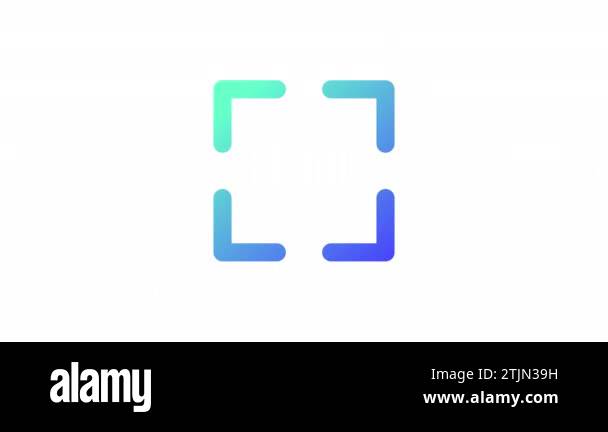 Animated enlarge gradient ui icon. Full screen mode. Digital app ...