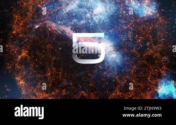 Five Second Countdown Timer With Abstract Space Rocks Scence Universe