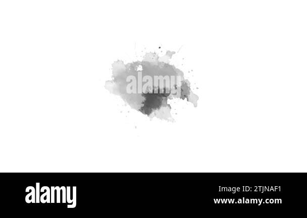 Ink drops effect animation. Ink brush stroke transition. Ink splash ...