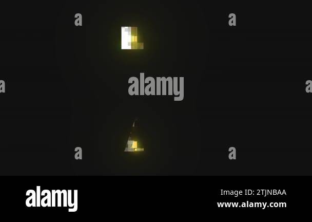 Pixel number 7, number seven, alpha channel Stock Video Footage - Alamy