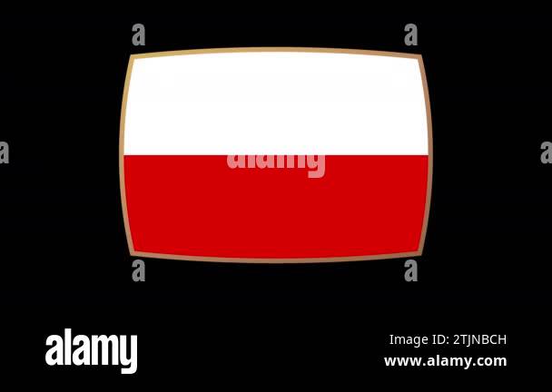 poland flag presentation animation set. Flags of the country ...