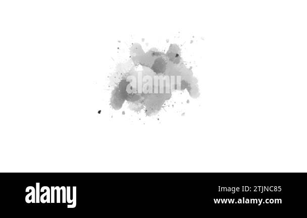 Ink drops effect animation. Ink brush stroke transition. Ink splash ...