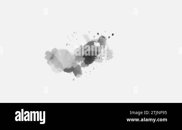 ink transition splatter blot spreading effect animation. Ink brush ...