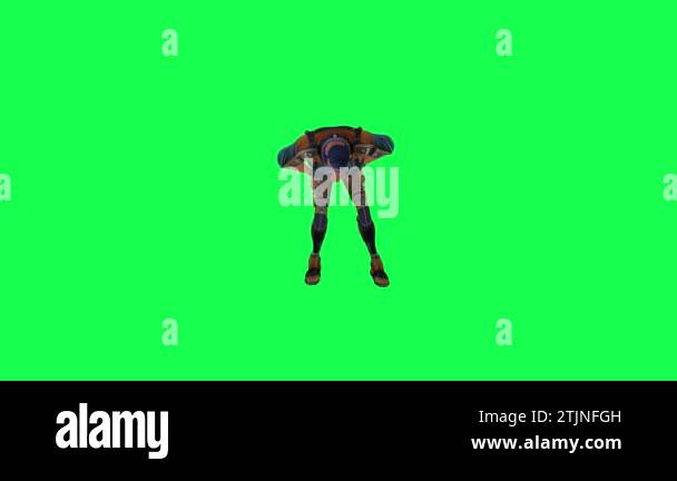 3D animated man gets shot and falls to the ground on green screen, 3d ...