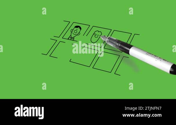 draw six poster of men and women where one man is pointed out by human ...