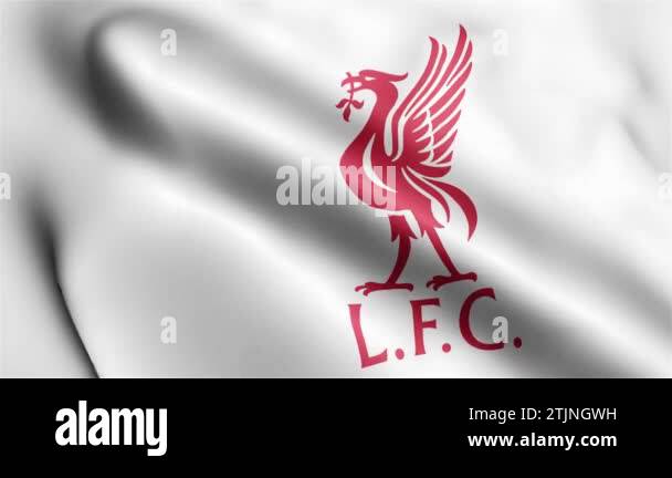 Liverpool Flag video waving in wind. Liverpool Flag Wave Loop waving in ...