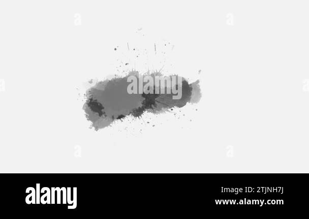 Ink splatters transition animation. Ink brush stroke transition. Ink ...