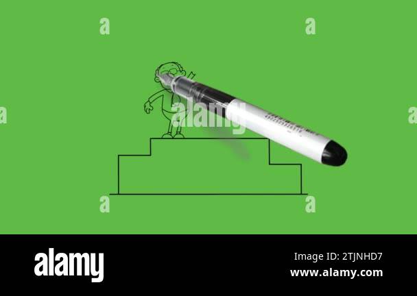 draw two young man stand on winner stage with trophy with black outline ...