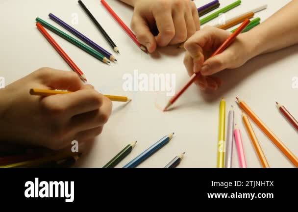 Hands drawing colored pencils Stock Videos & Footage - HD and 4K Video ...