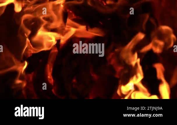 Vertical fire flames, slow motion footage, abstract background. Motion ...
