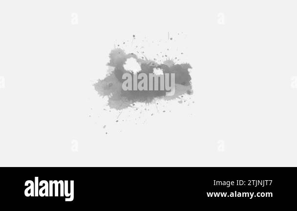 Ink splatters transition animation. Ink brush stroke transition. Ink ...