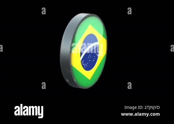 "3D rotating Flag of brazil on Transparent Background. brazil Flag ...
