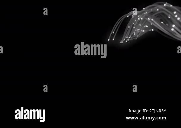 Fiber optic cable flowing across frame. 4K UHD animation Stock Video ...