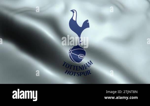 Tottenham Hotspur Flag video waving in wind. Tottenham Hotspur Flag ...