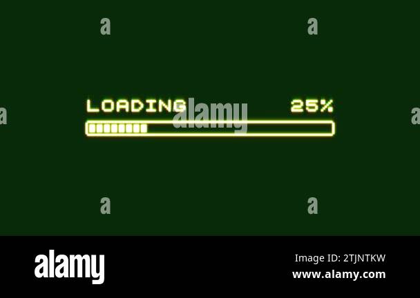 Loading Progress Bar. 4K Video. Pixel Preloader. Downloading Barloading ...