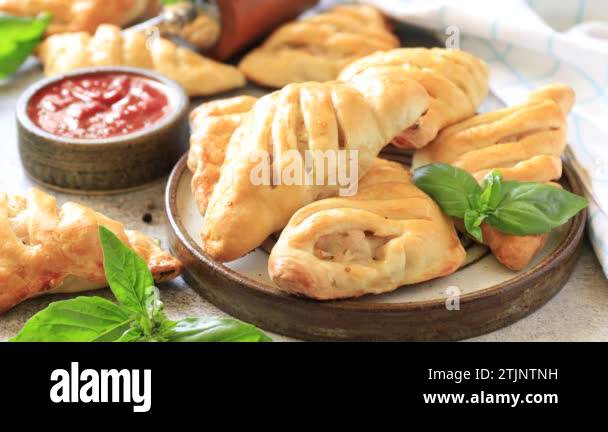 Mini chicken puff pastry Stock Videos & Footage - HD and 4K Video Clips ...