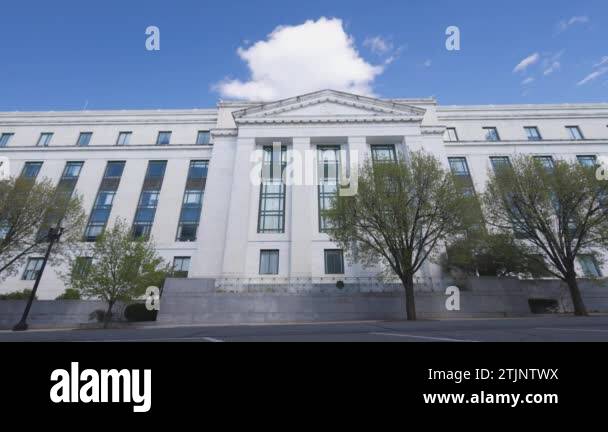 The west pediment and facade of the Dirksen Senate Office Building on ...