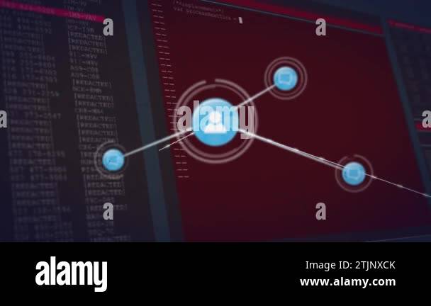 Animation of connected profile icons and connected dots forming shapes ... Animation of connected profile icons and connected dots forming shapes ...